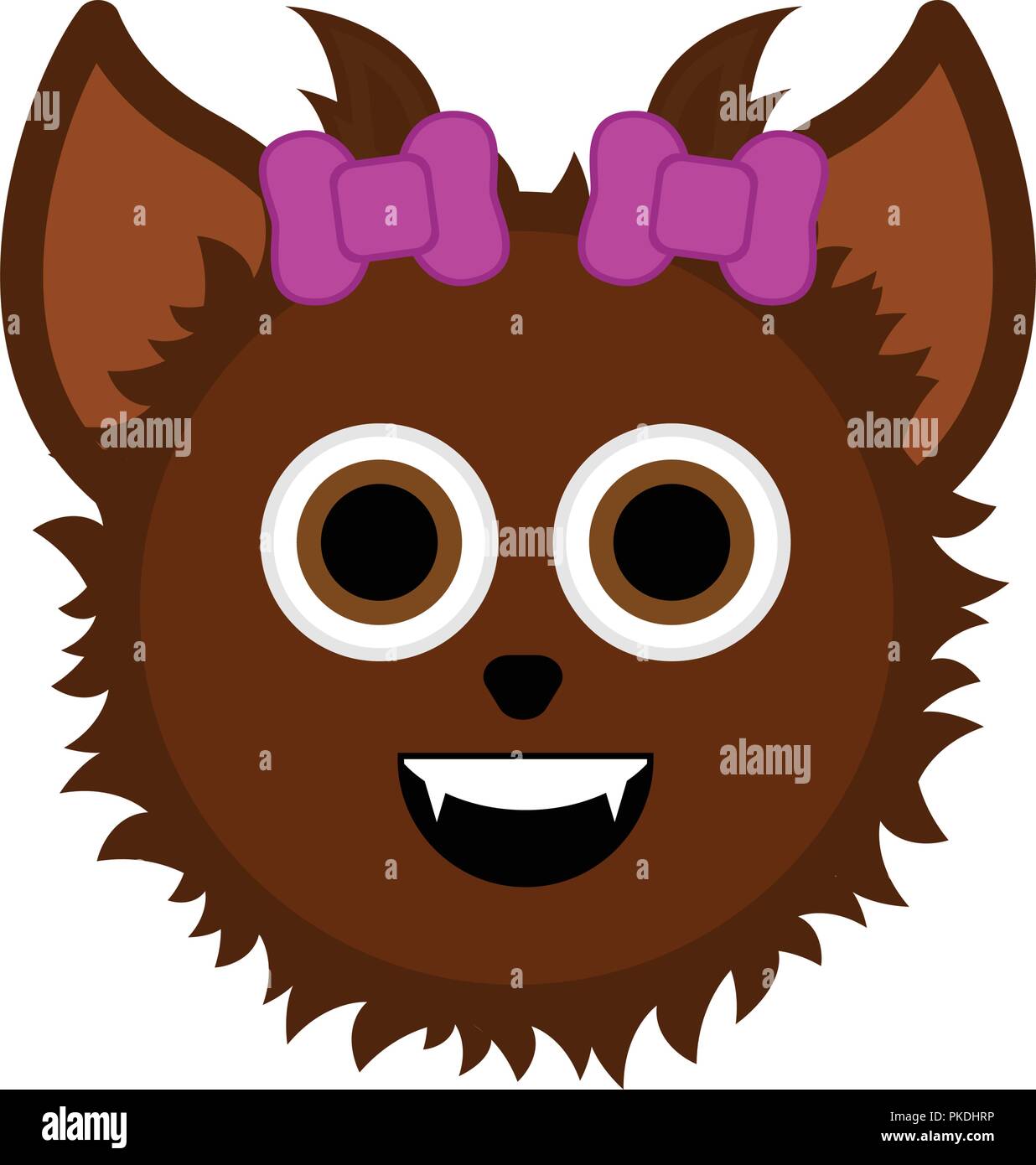 Cute halloween werewolf cartoon character. Vector illustration design ...