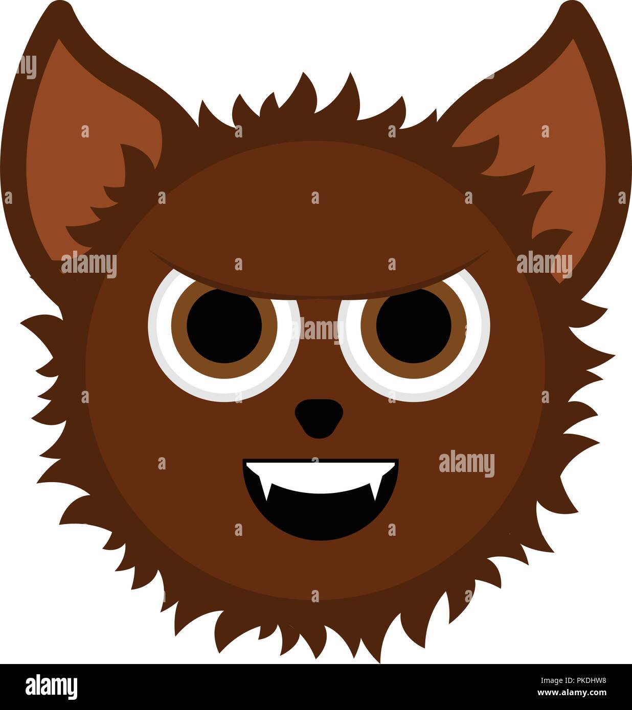 Cute halloween werewolf cartoon character. Vector illustration design ...