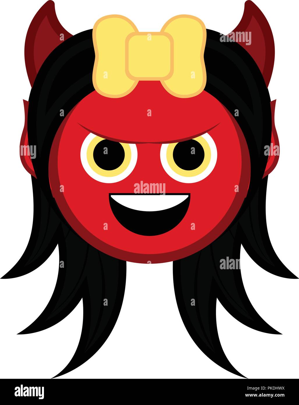Cute halloween demon cartoon character. Vector illustration design ...