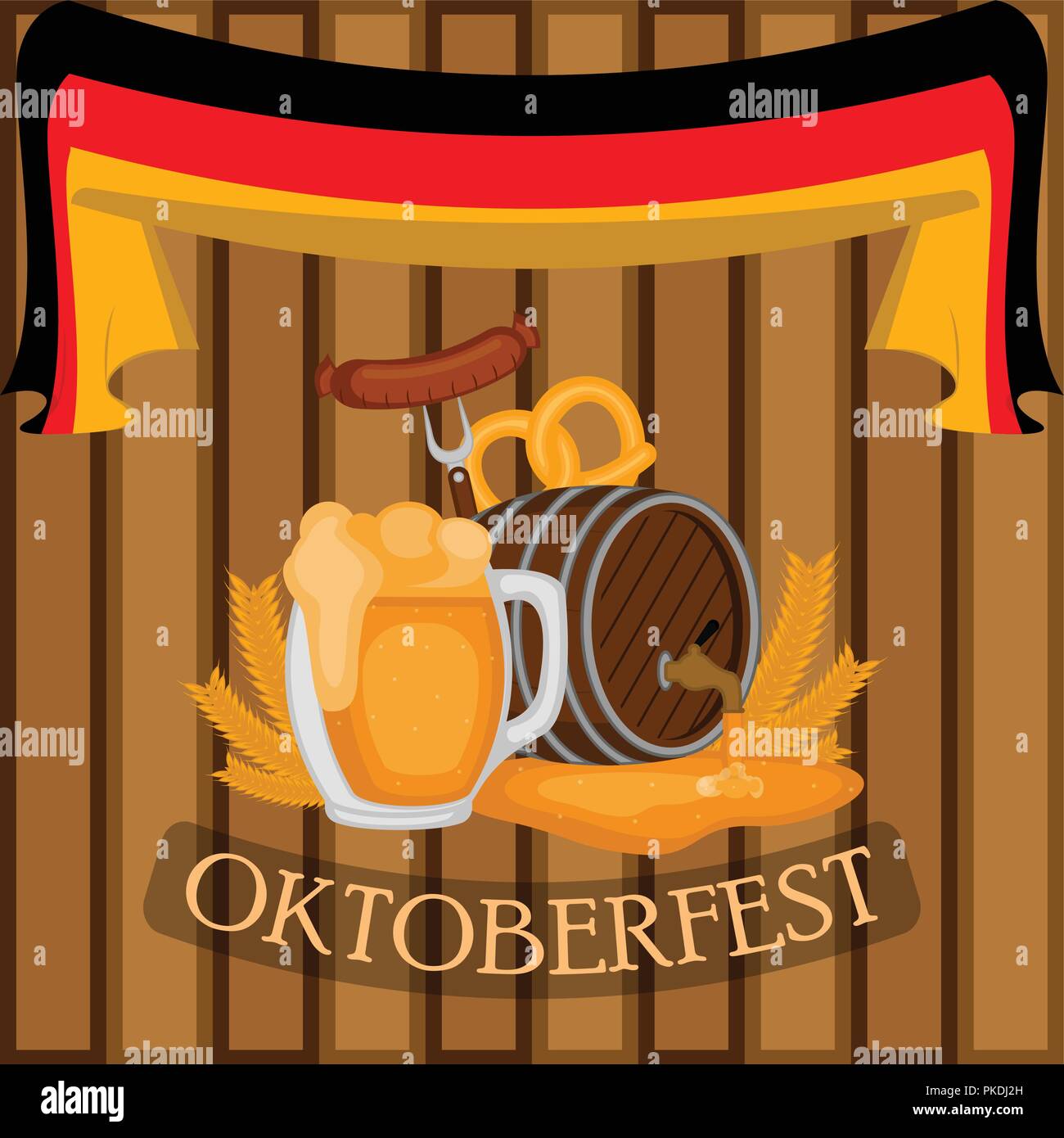 Traditional oktoberfest concept image. Vector illustration design Stock ...