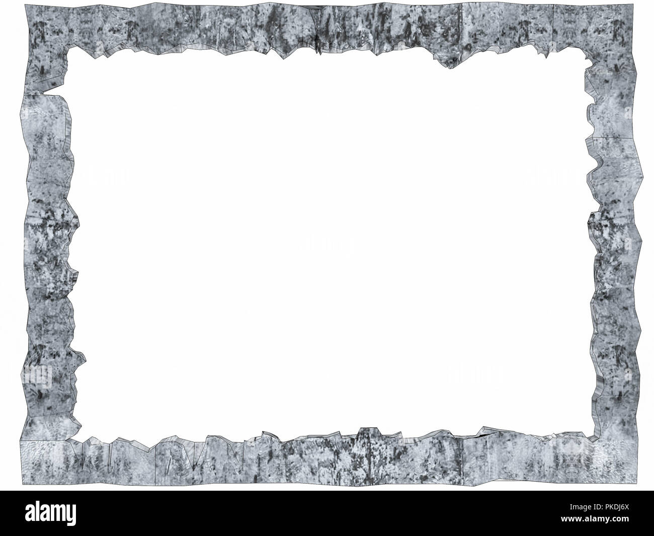 Abstract 3D frame render. Illustration on white background Stock Photo ...