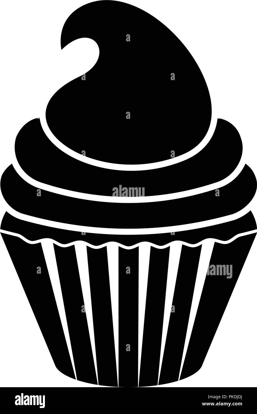 Isolated Cupcake Silhouette Icon Stock Vector Image And Art Alamy