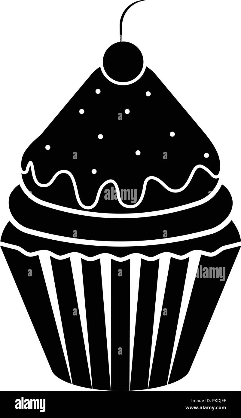 Isolated Cupcake Silhouette Icon Stock Vector Image And Art Alamy