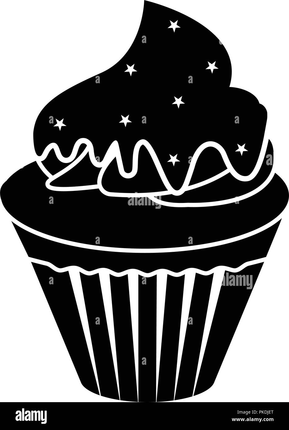 Isolated Cupcake Silhouette Icon Stock Vector Image And Art Alamy