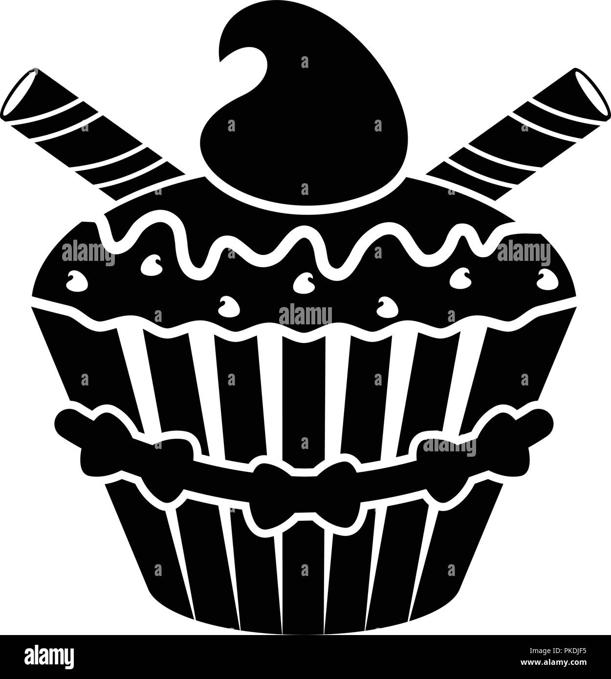 Isolated Cupcake Silhouette Icon Stock Vector Image And Art Alamy