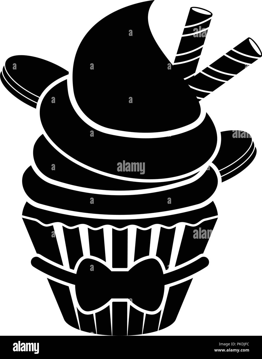 Isolated Cupcake Silhouette Icon Stock Vector Image And Art Alamy