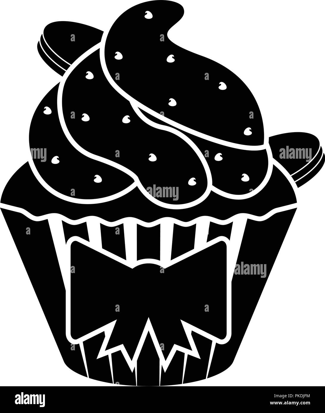 Isolated Cupcake Silhouette Icon Stock Vector Image And Art Alamy