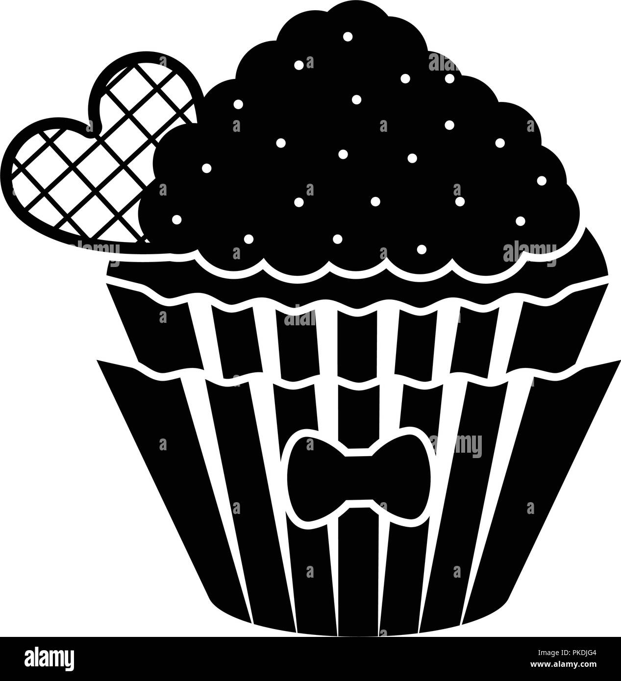 Isolated Cupcake Silhouette Icon Stock Vector Image And Art Alamy