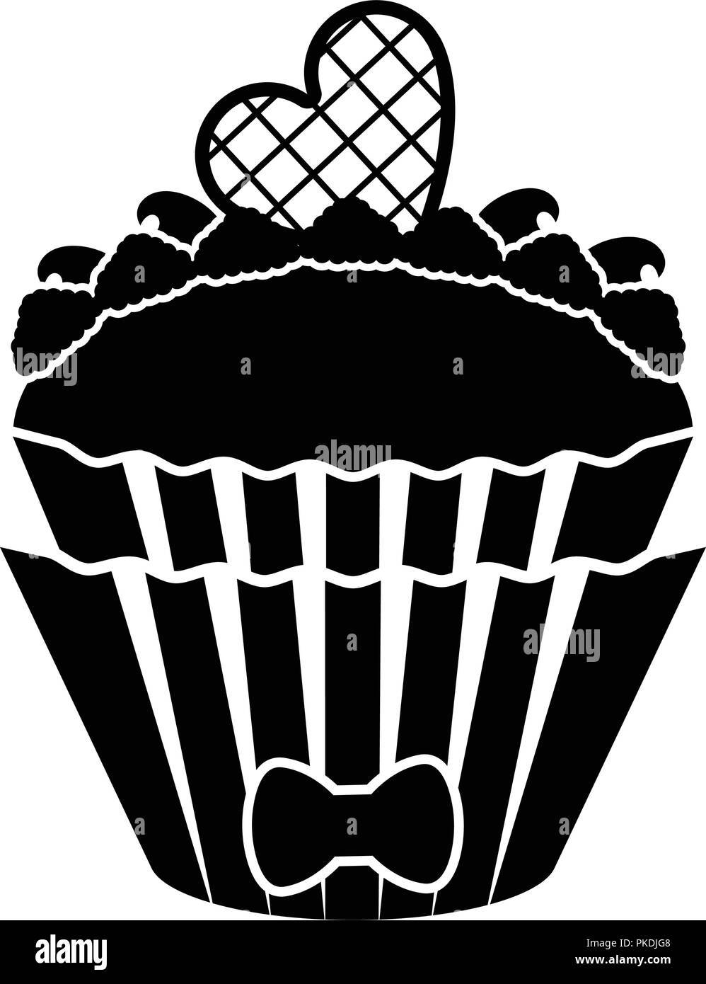 Isolated Cupcake Silhouette Icon Stock Vector Image And Art Alamy