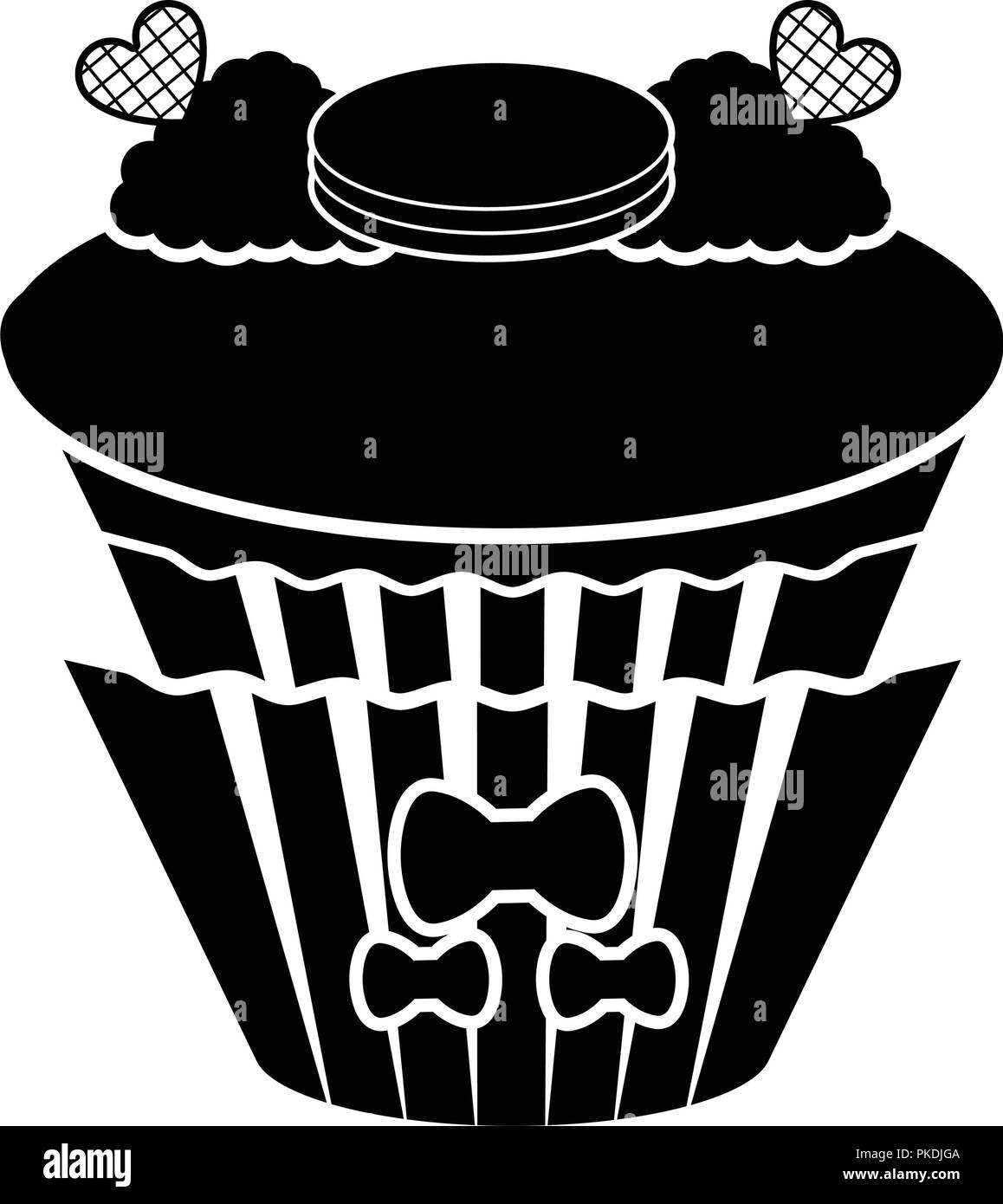 Isolated Cupcake Silhouette Icon Stock Vector Image And Art Alamy