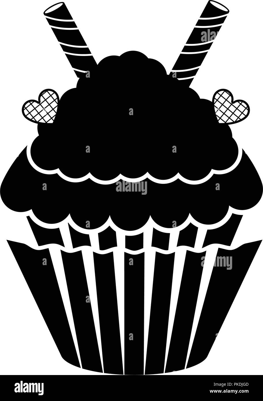 Isolated Cupcake Silhouette Icon Stock Vector Image And Art Alamy