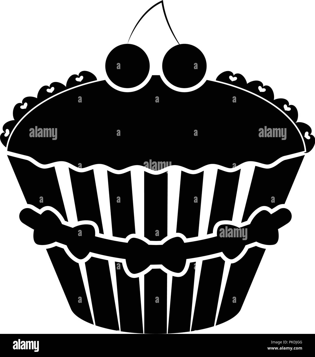 Isolated Cupcake Silhouette Icon Stock Vector Image And Art Alamy
