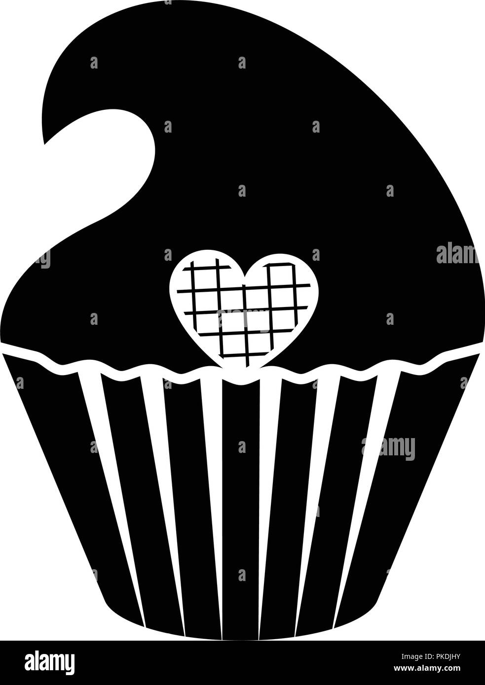 Isolated Cupcake Silhouette Icon Stock Vector Image And Art Alamy
