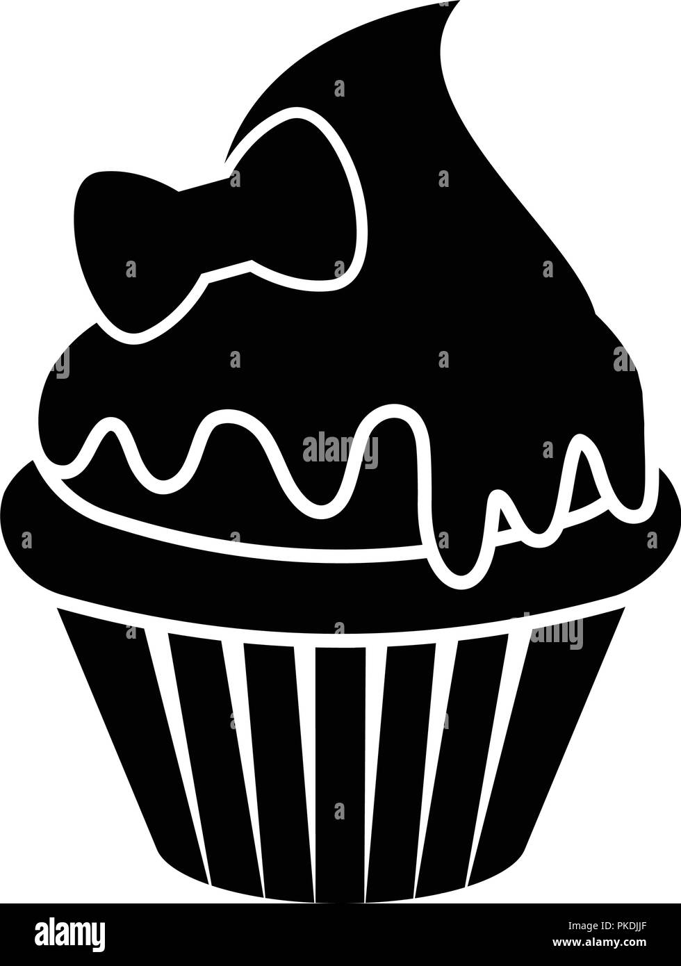 Isolated Cupcake Silhouette Icon Stock Vector Image And Art Alamy