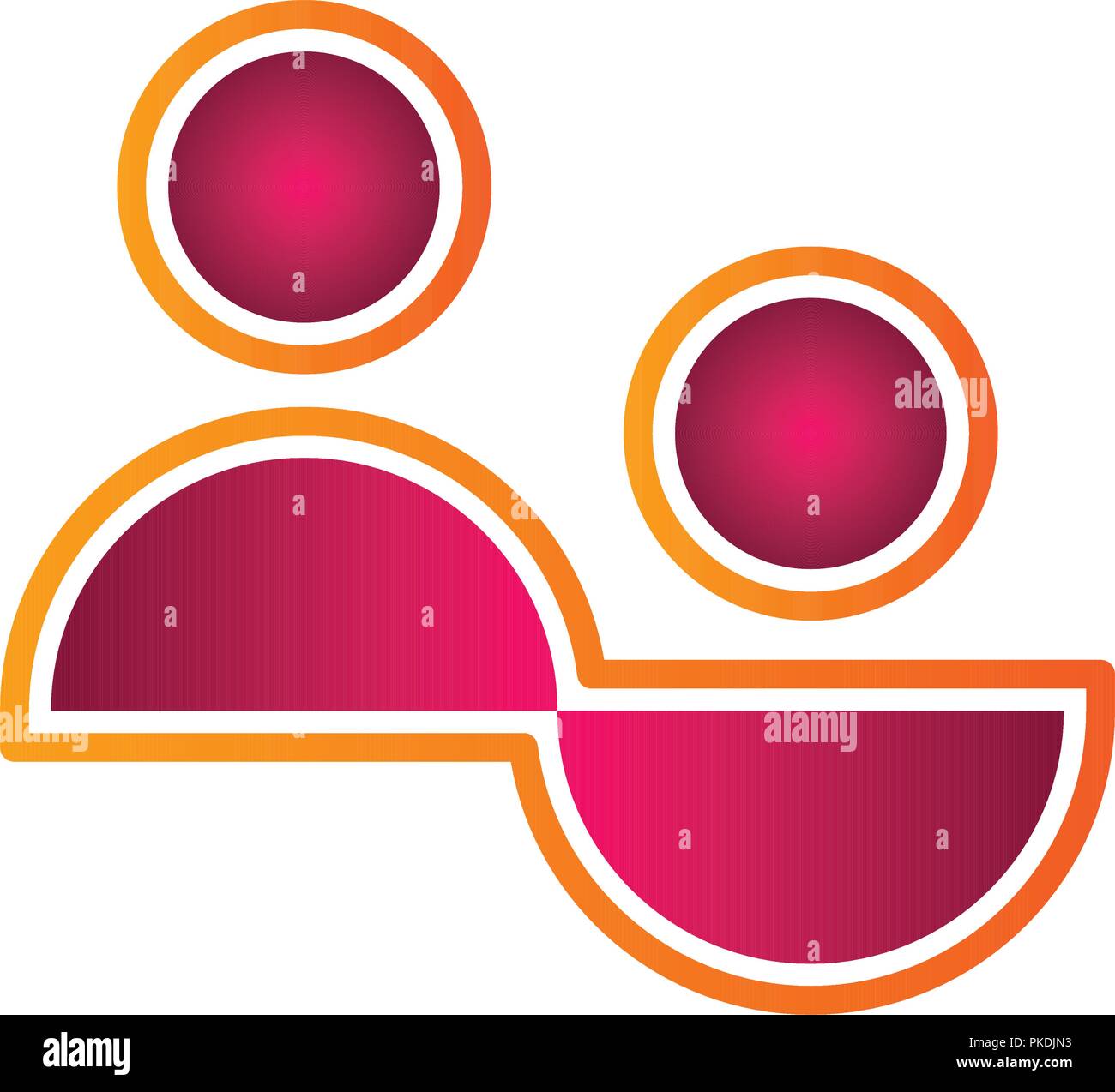 Isolated teamwork business logo Stock Vector Image & Art - Alamy