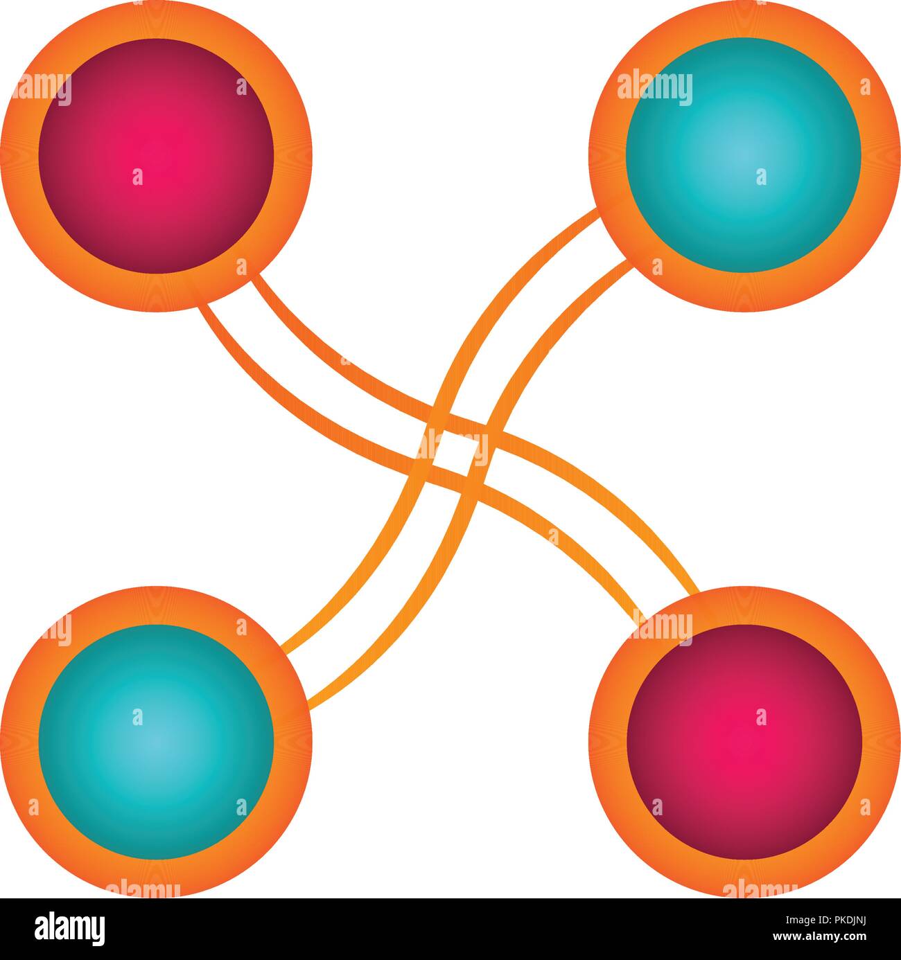 Isolated teamwork business logo Stock Vector Image & Art - Alamy