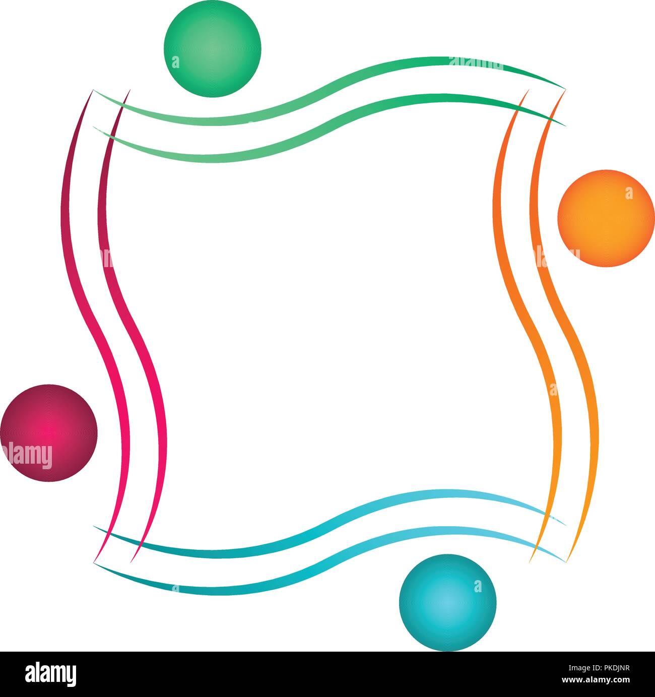 Isolated teamwork business logo Stock Vector Image & Art - Alamy