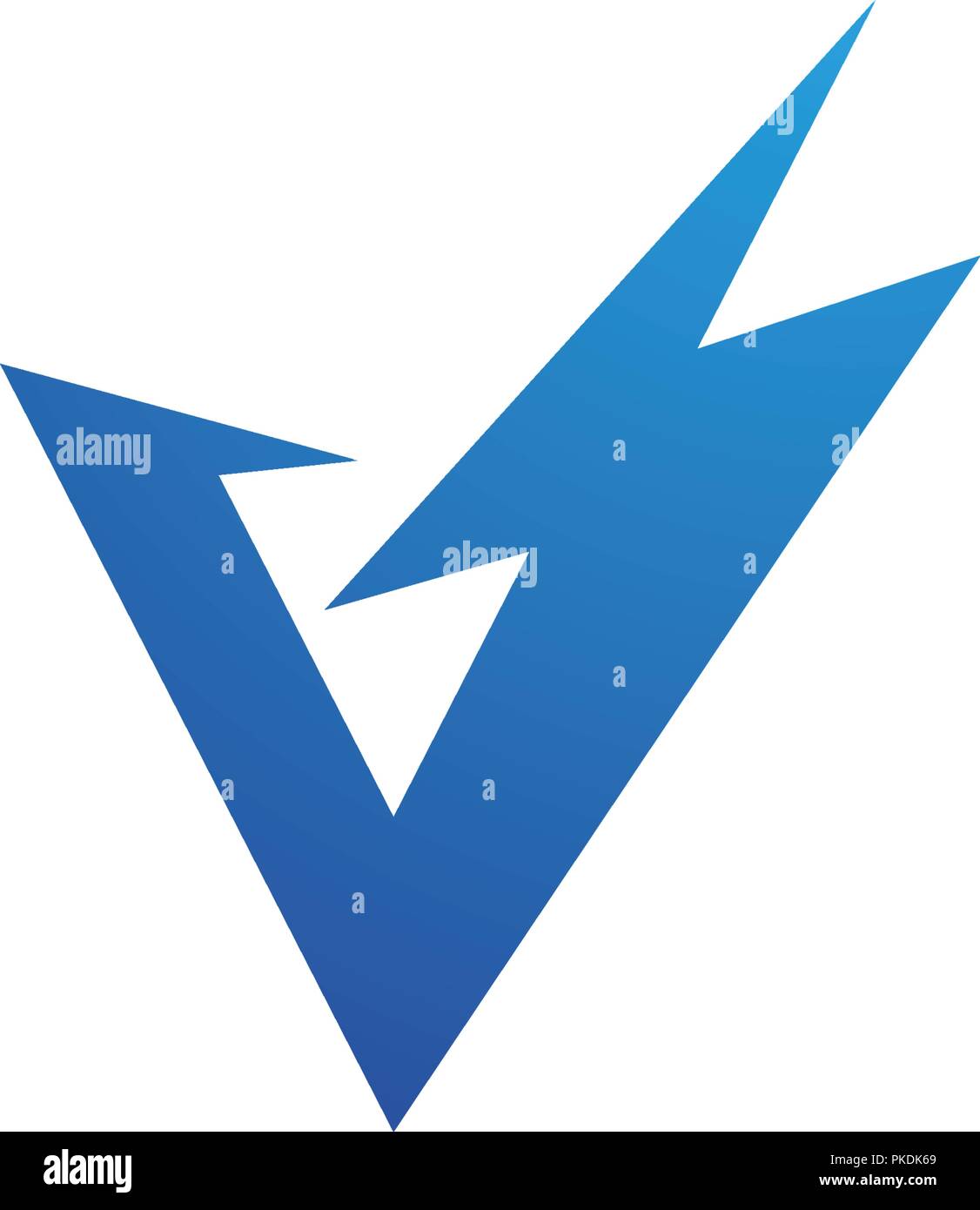 V Letter Lightning Logo Template vector icon illustration design Stock ...