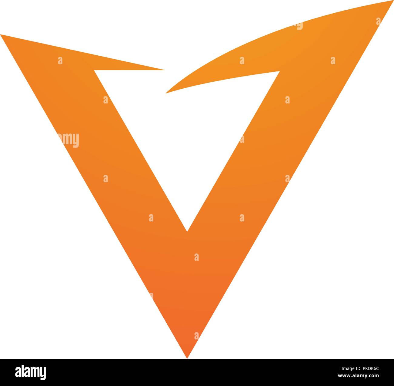 V Letter Lightning Logo Template vector icon illustration design Stock ...