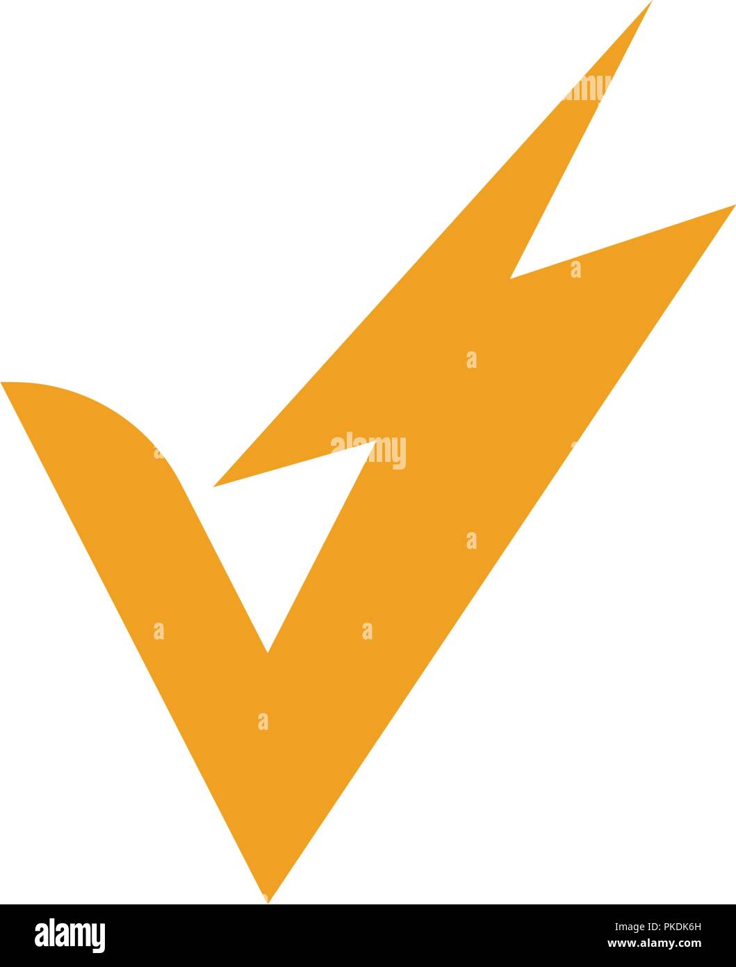 V Letter Lightning Logo Template vector icon illustration design Stock ...