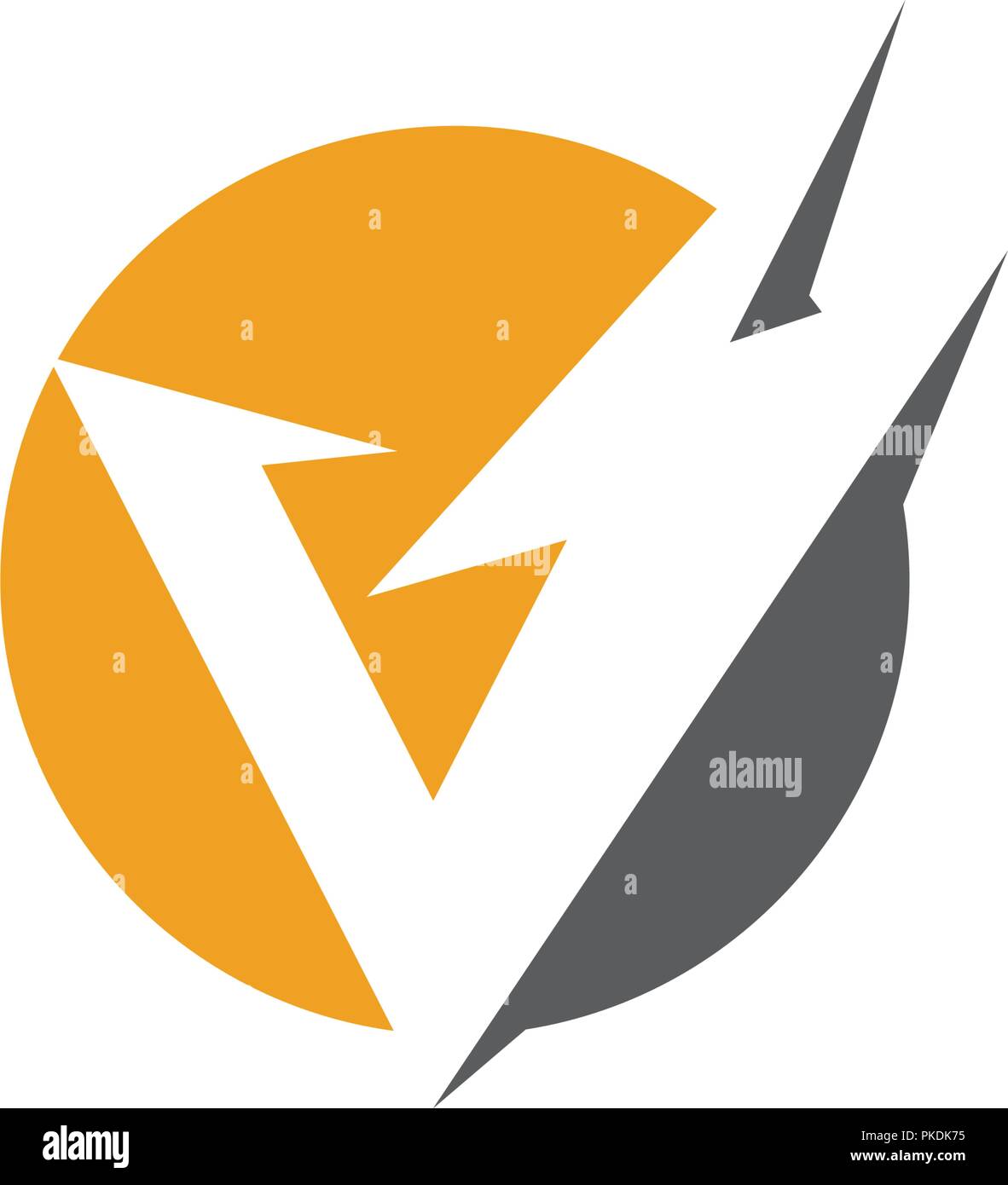 V Letter Lightning Logo Template vector icon illustration design Stock ...