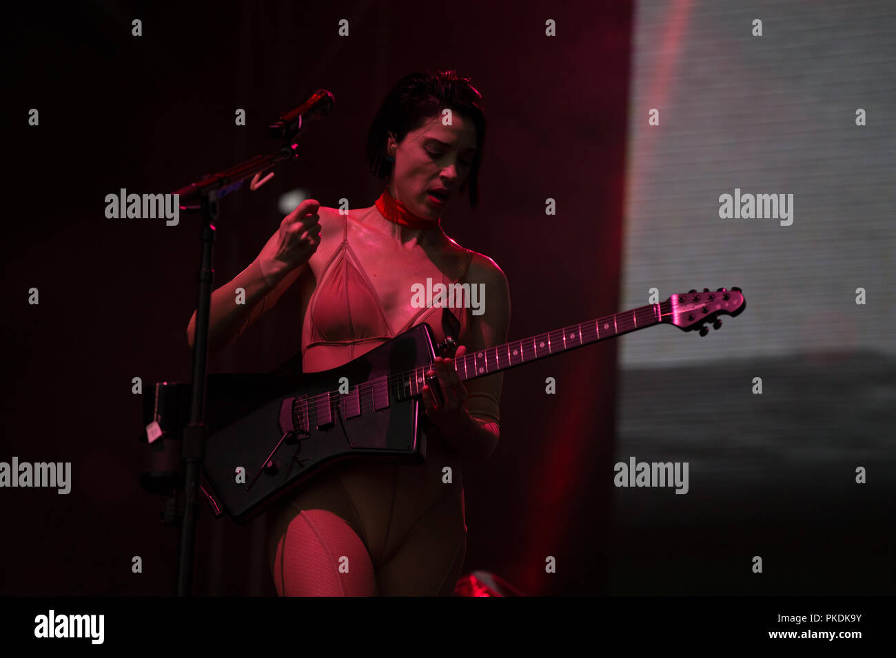 American band St. Vincent performing at Skookum Music Festival in ...