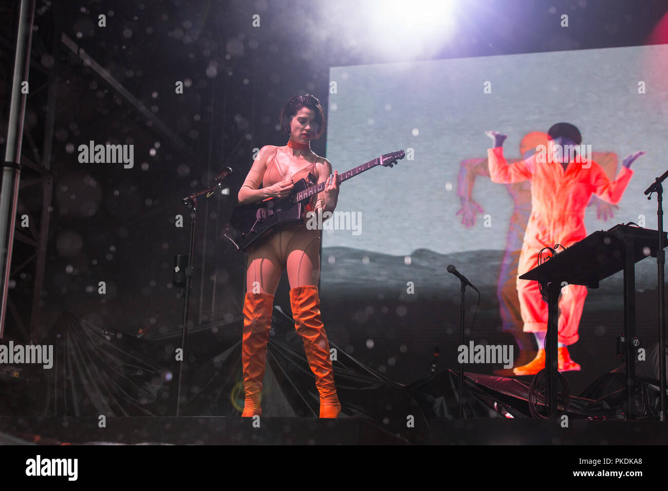 American band St. Vincent performing at Skookum Music Festival in ...