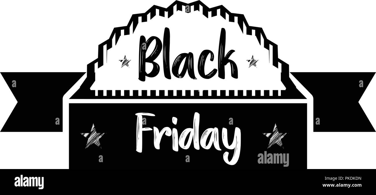 Retro black friday label Stock Vector Image & Art - Alamy