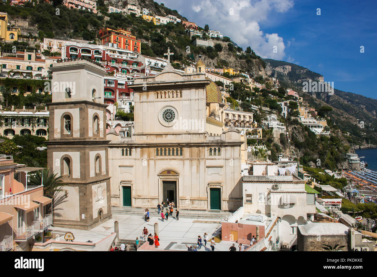 POSITANO, ITALY - SEPTEMBER 9, 2018: Santa Maria Assunta Cathedral in ...