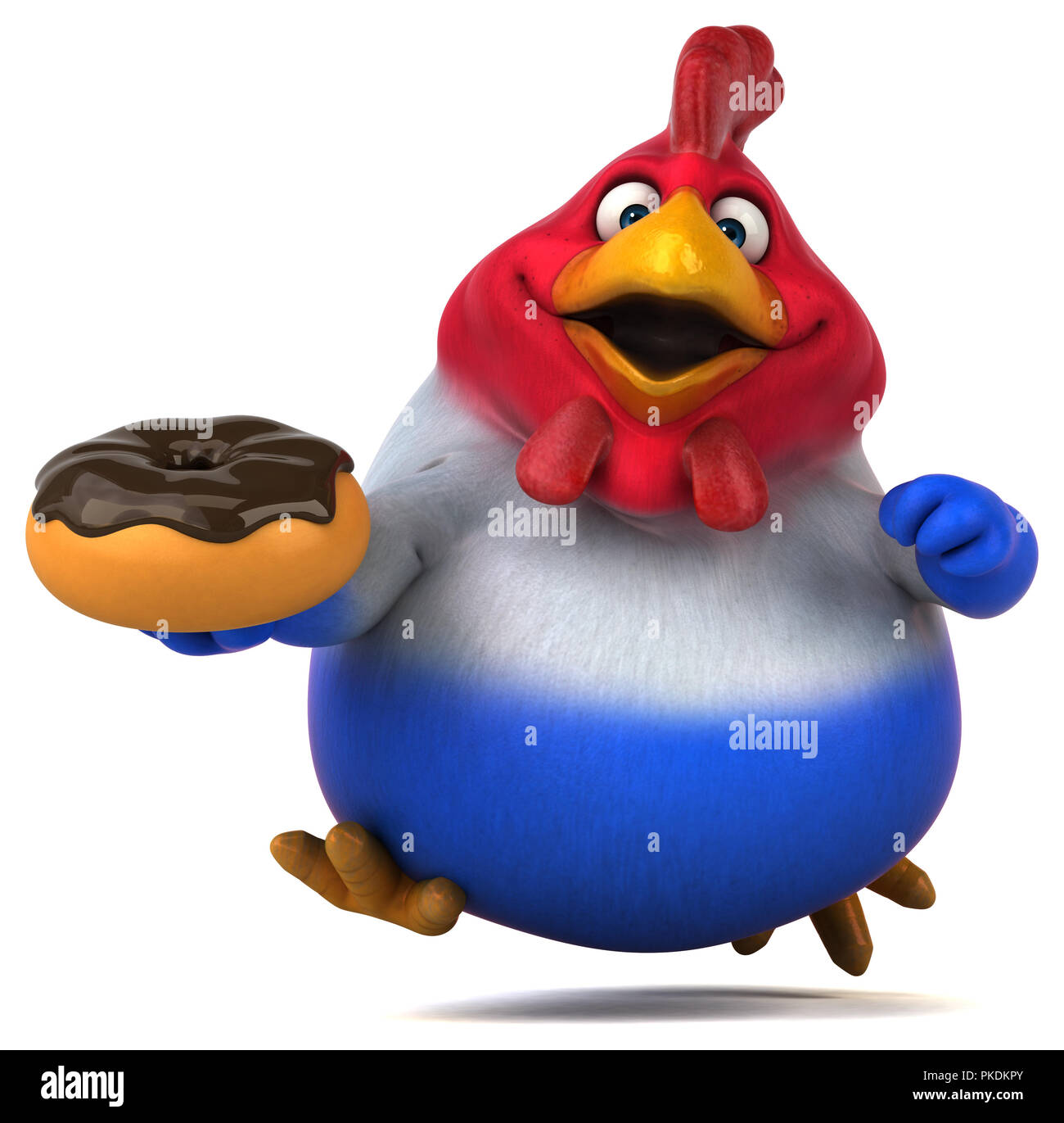 Fun chicken - 3D Illustration Stock Photo - Alamy