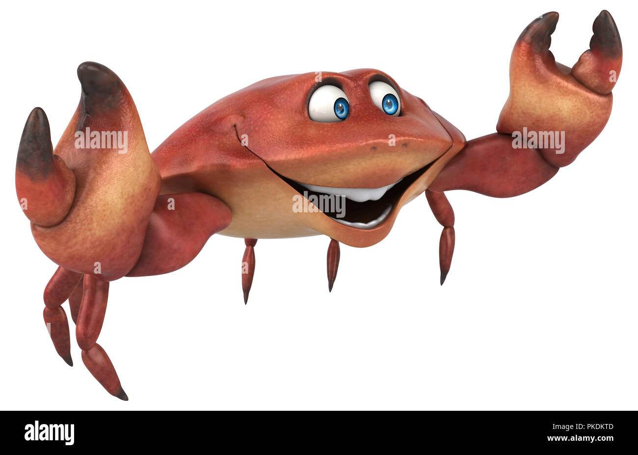 Fun crab - 3D Illustration Stock Photo - Alamy