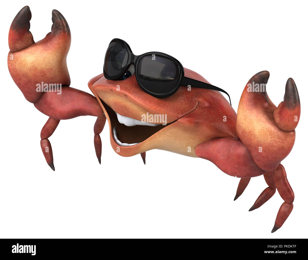 Fun crab - 3D Illustration Stock Photo - Alamy