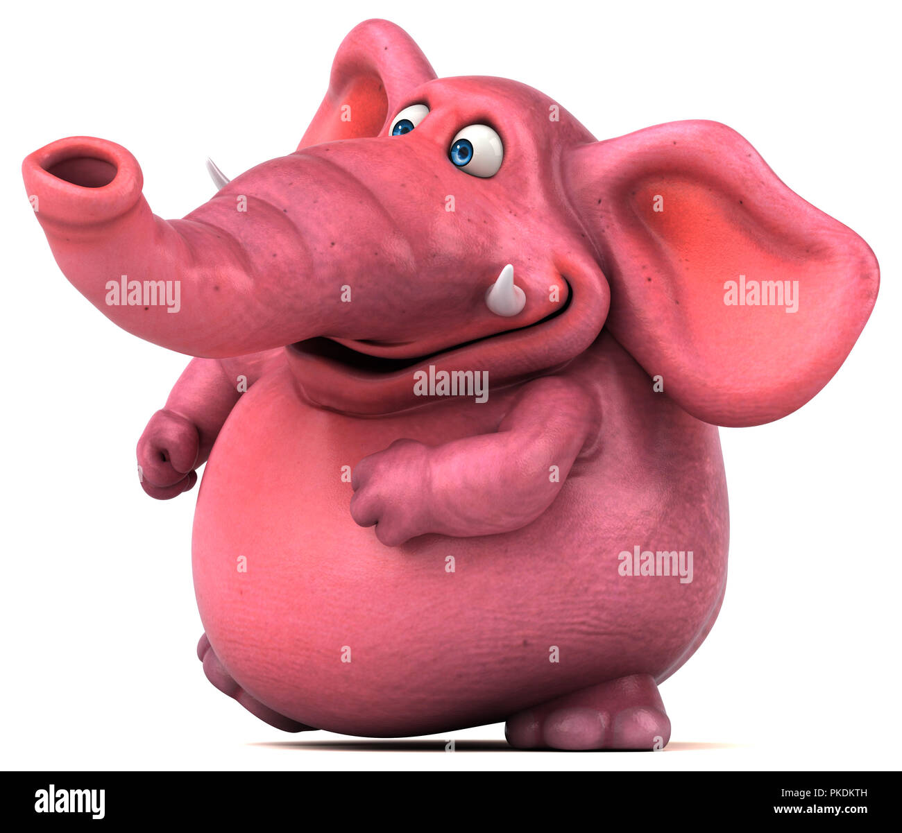 Pink elephant - 3D Illustration Stock Photo - Alamy