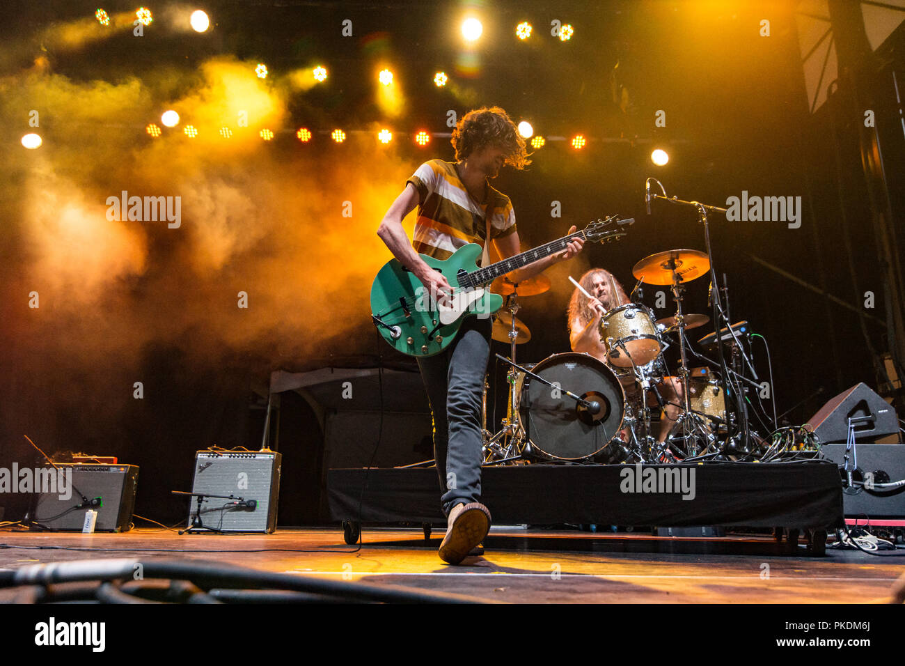 Austin blues-rock band Black Pistol Fire performing at Skookum Music ...