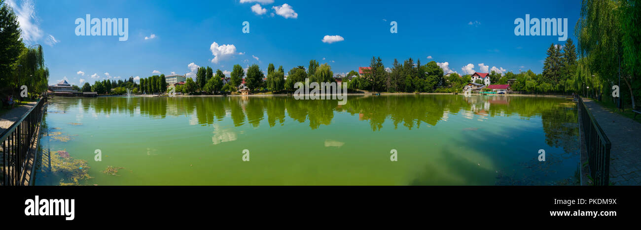 Campina, Romania - August 16, 2018: view of the cursed Bride's Lake or ...