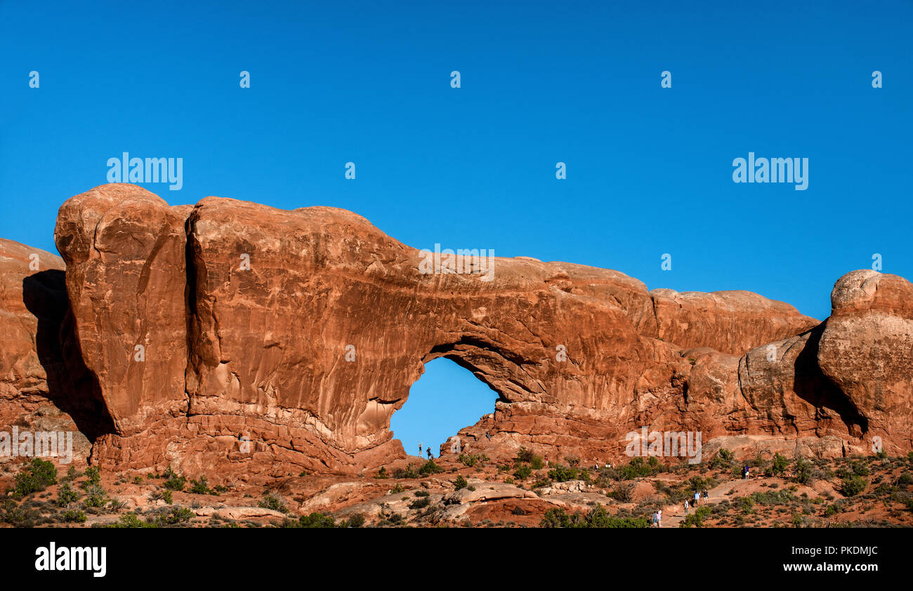 North Window arch, Arches National Park, Moab, Utah, USA Stock Photo ...