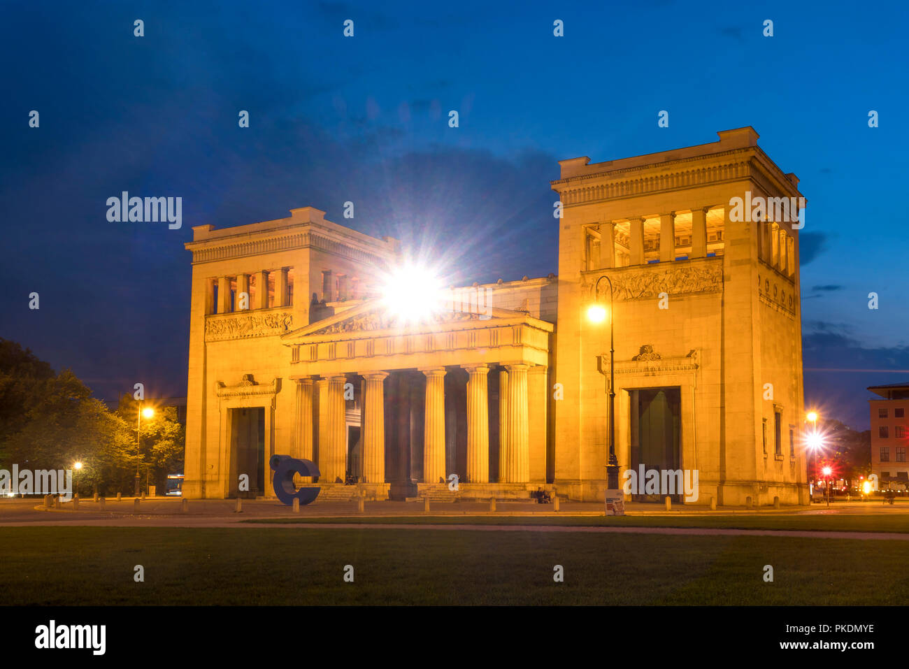 Koenigsplatz square at night hi-res stock photography and images - Alamy