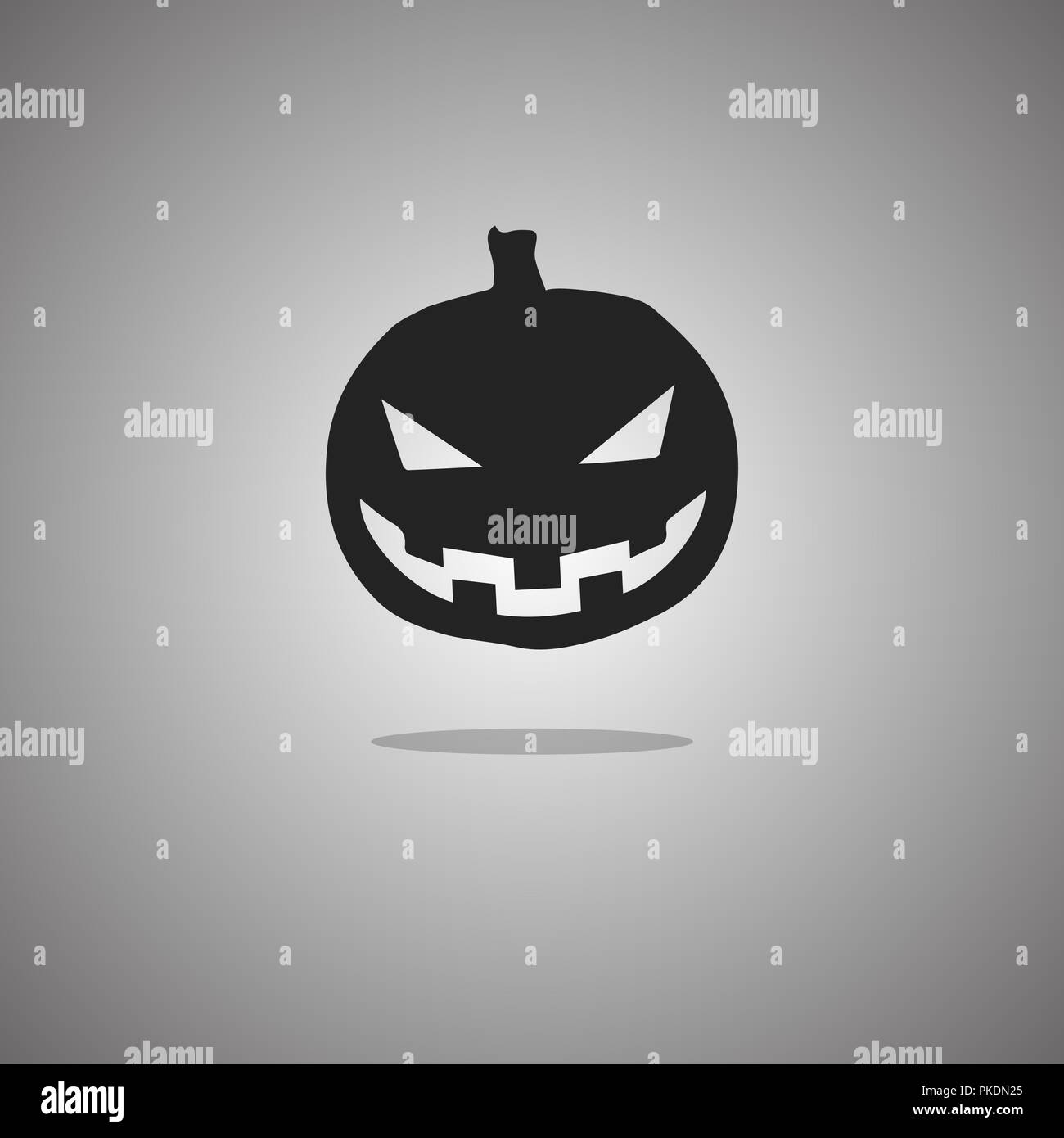 Pumpkin Halloween. Vector illustration. Gray background with gradient ...