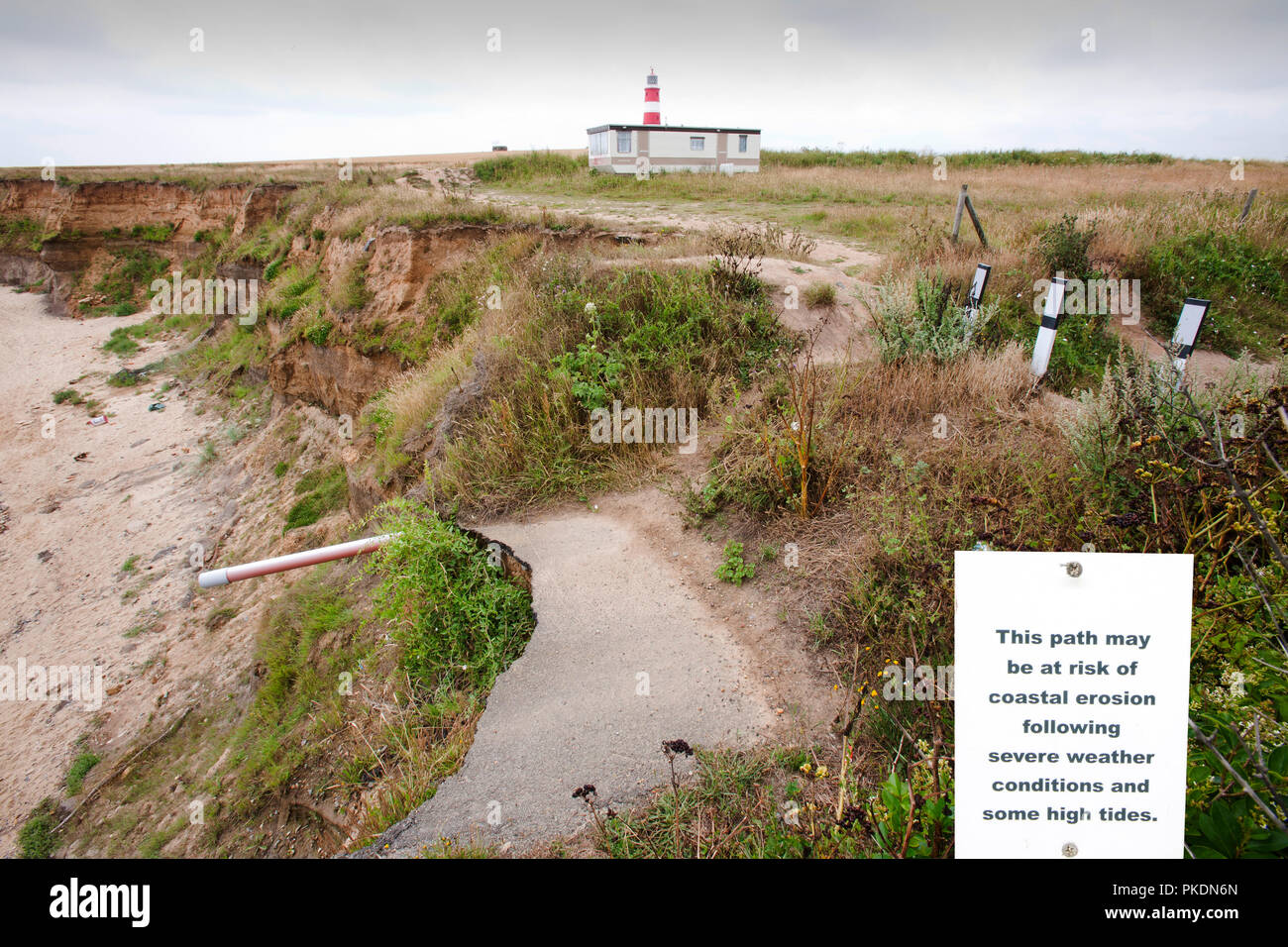 Happisburgh in North Norfolk is one of the most rapidly eroding ...