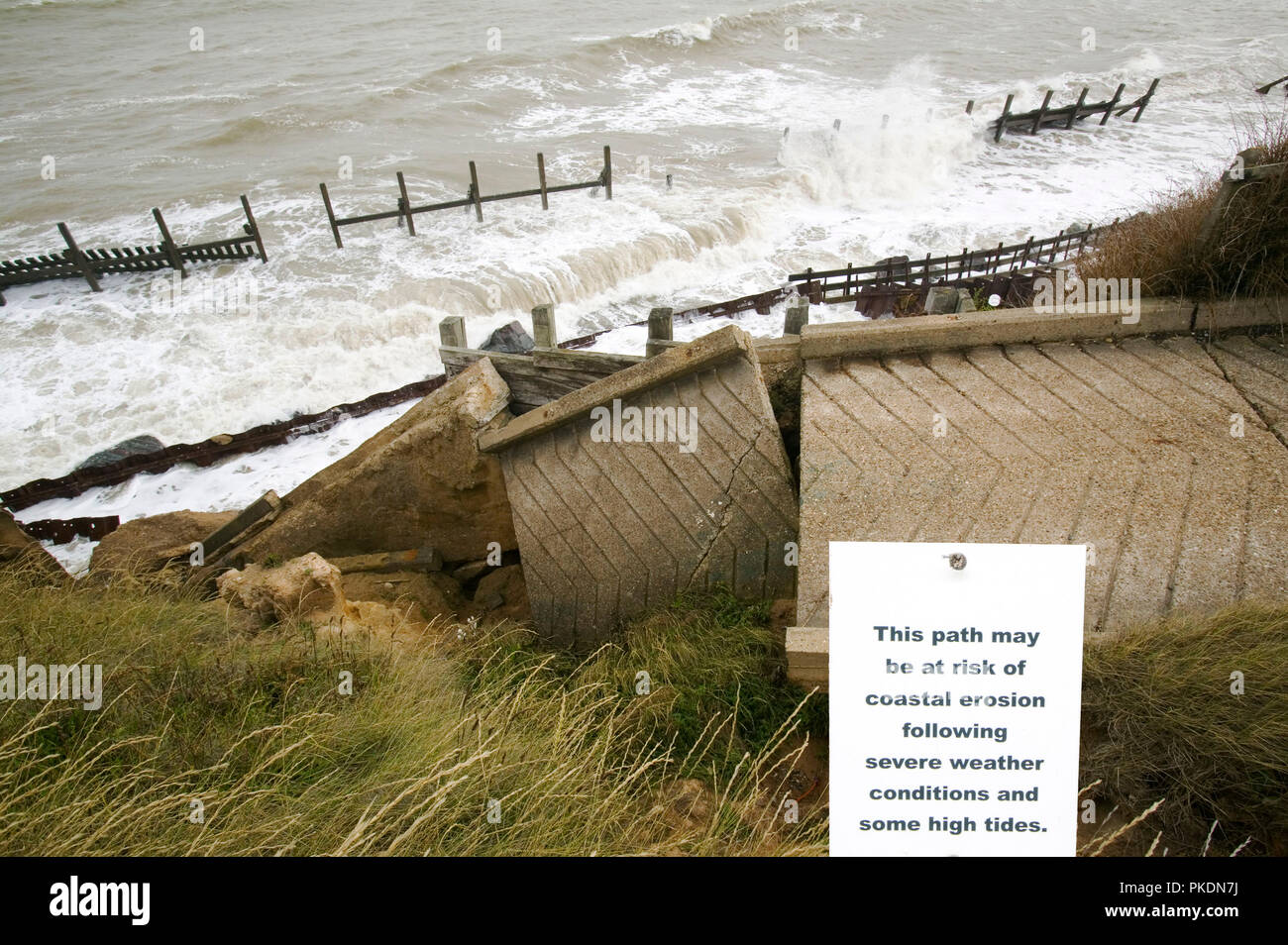 The life boat launching ramp destroyed due to increasing coastal ...