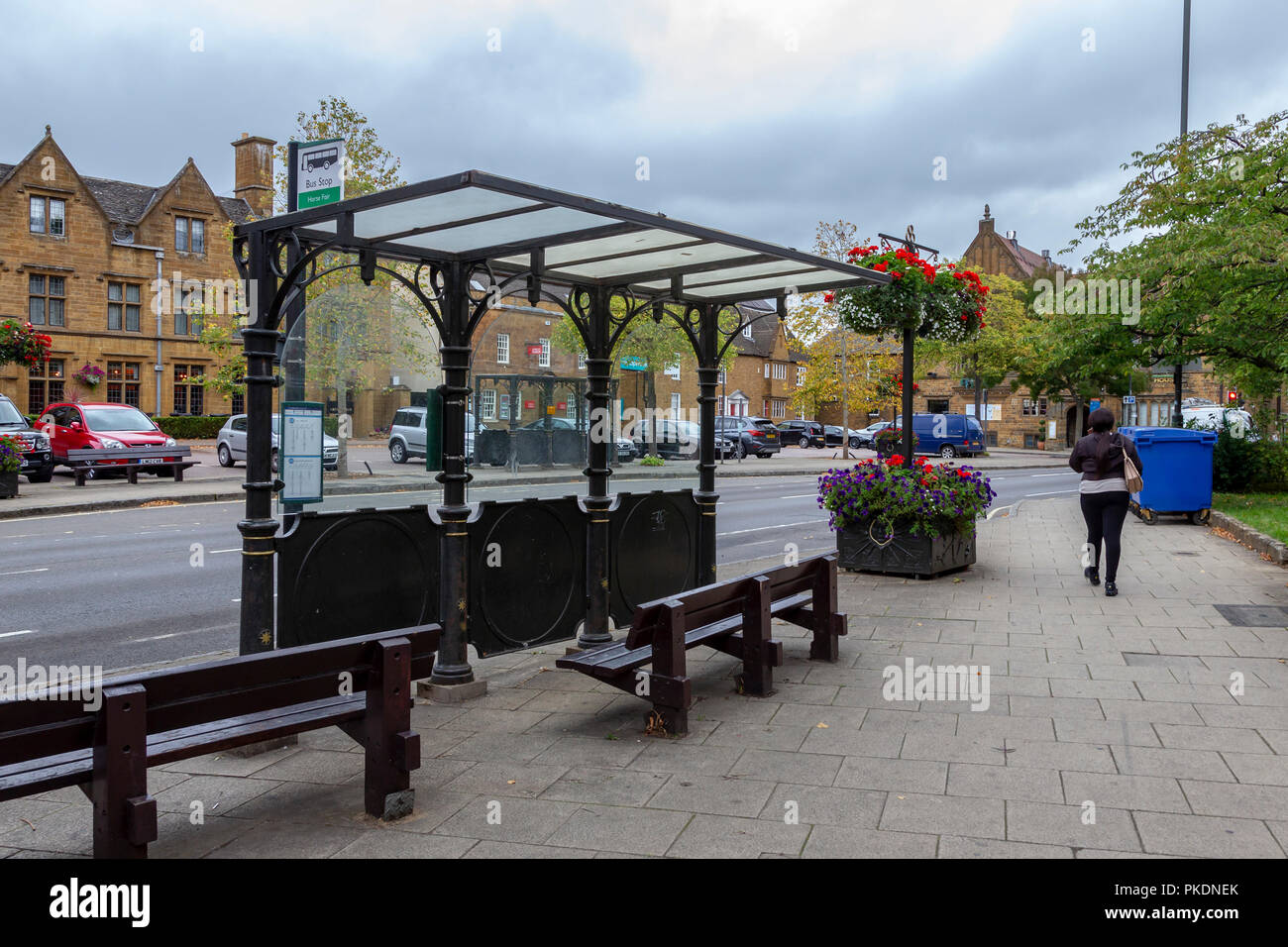 Old fashioned bus shelter, Banbury Oxfordshire, uk Stock Photo - Alamy