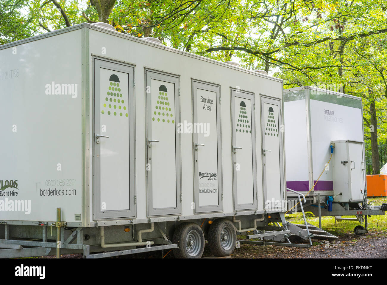 Mobile shower Block, England, UK Stock Photo - Alamy