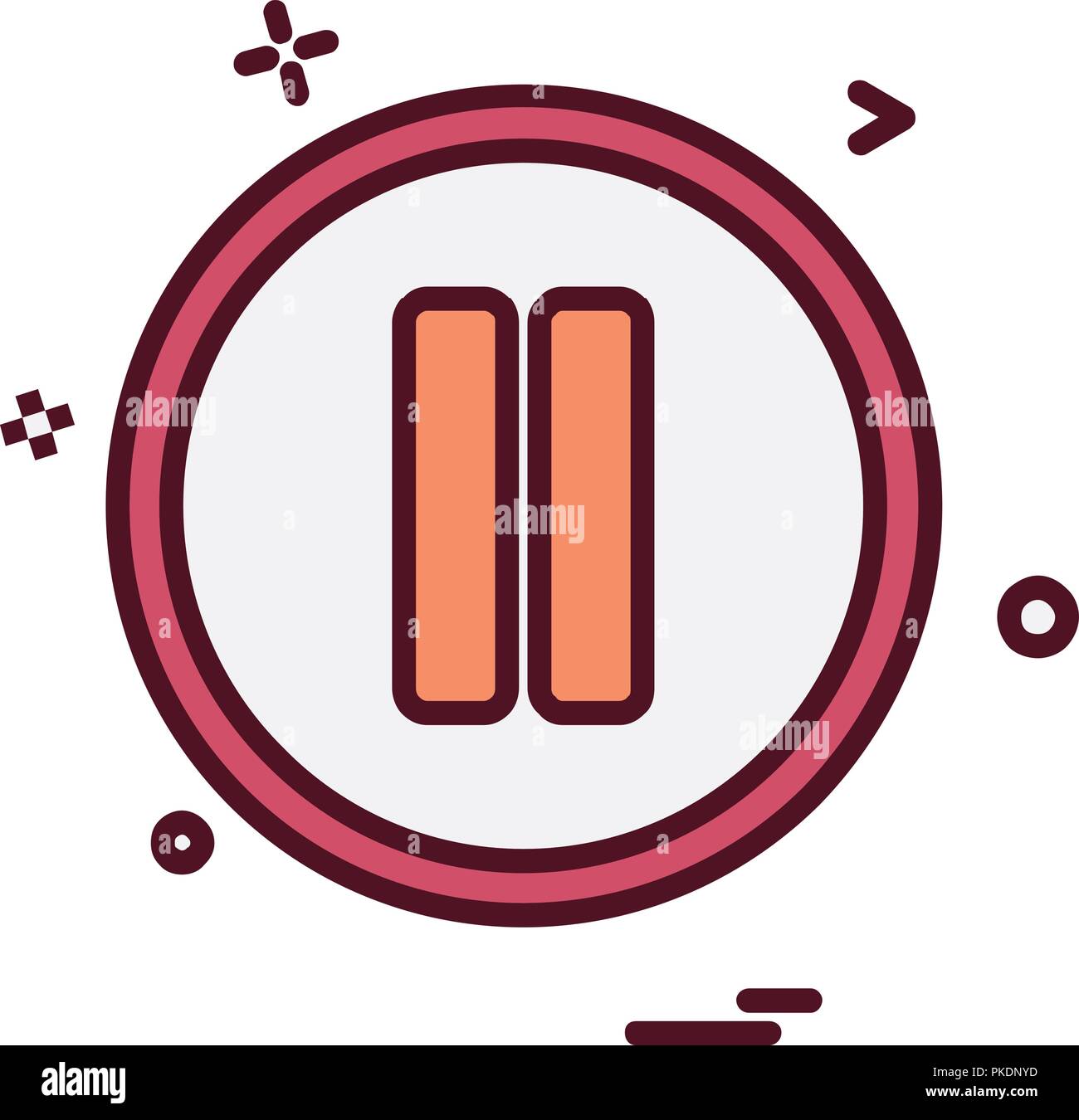Pause button icon design vector Stock Vector Image & Art - Alamy