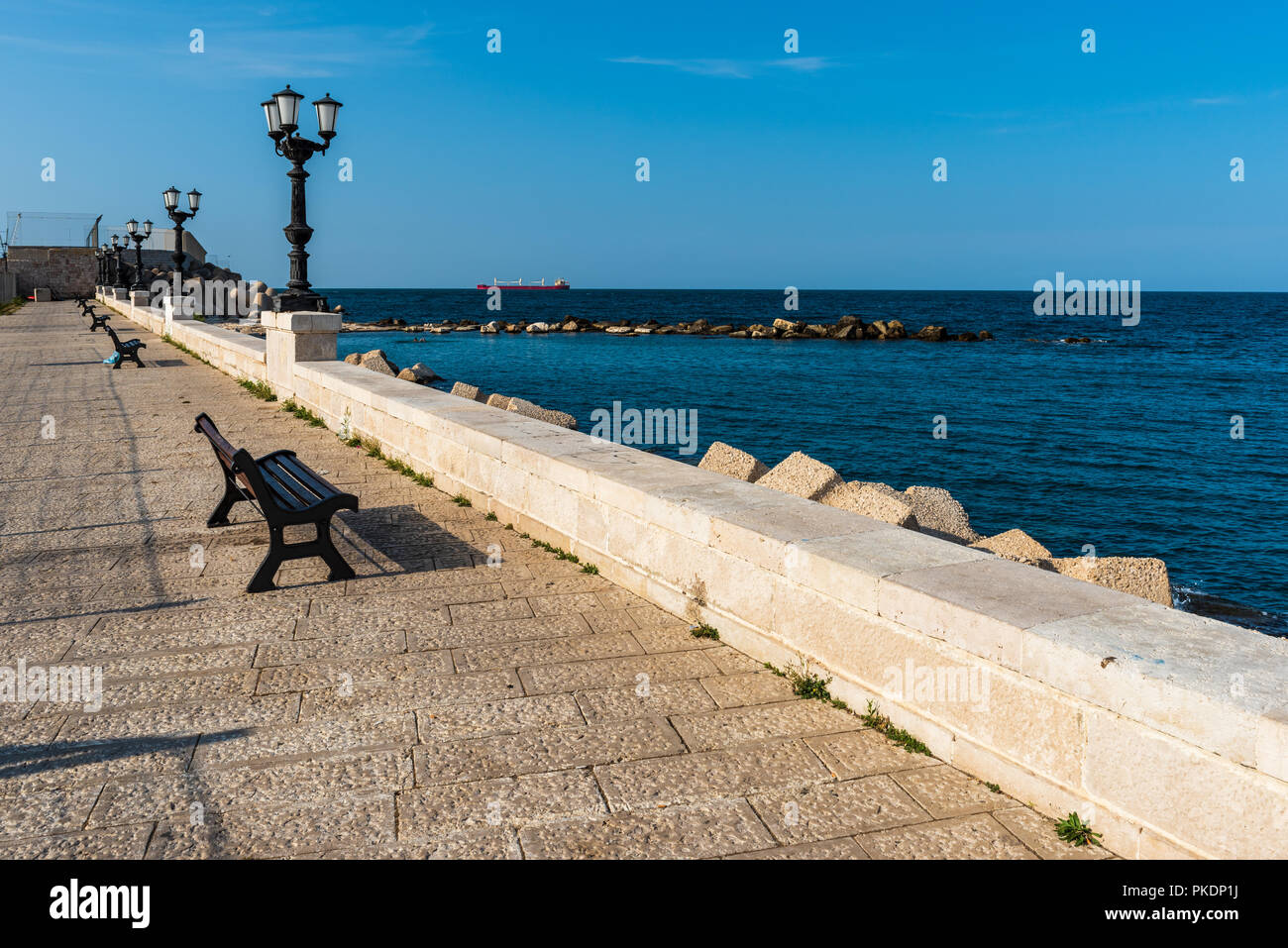 The sea of Bari Stock Photo - Alamy