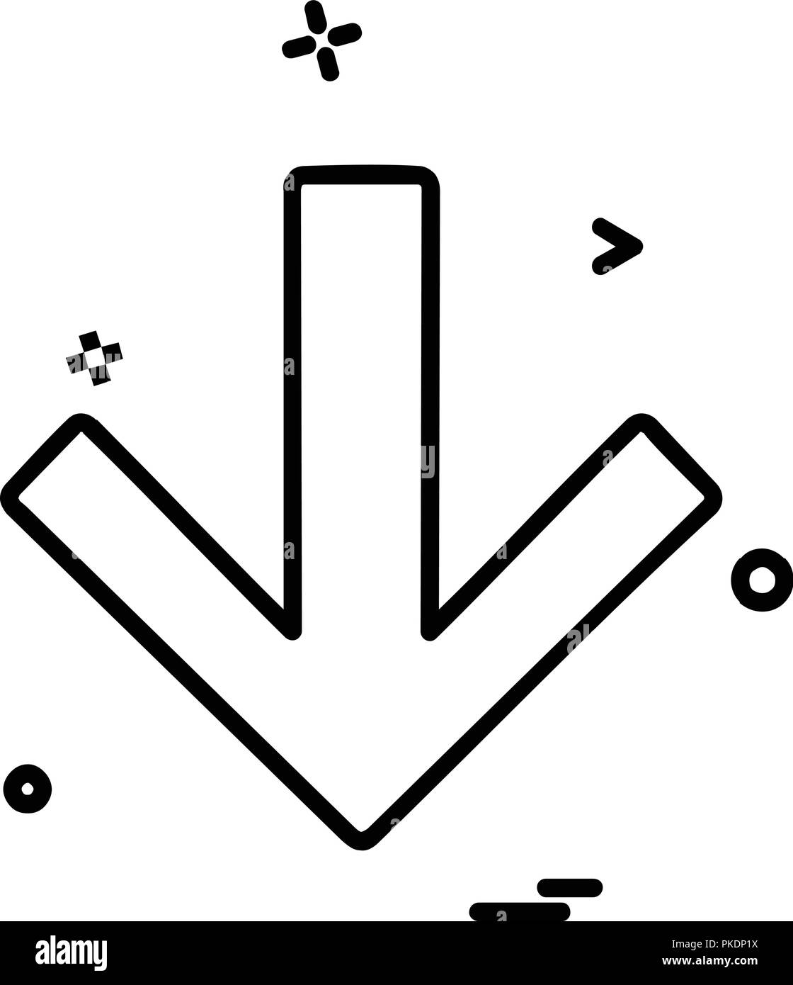 Down arrow icon design vector Stock Vector Image & Art - Alamy