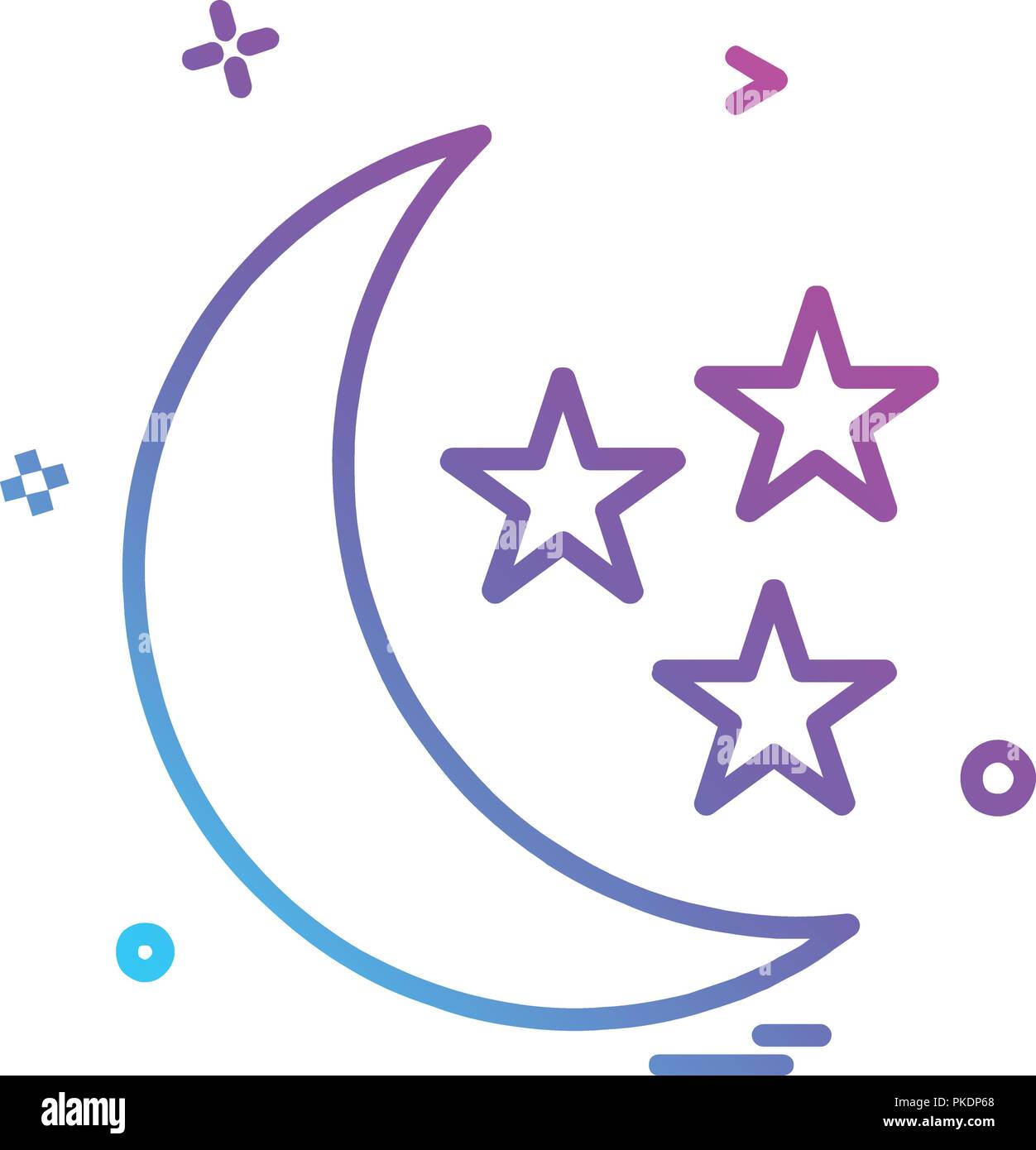 Crescent icon design vector Stock Vector Image & Art - Alamy