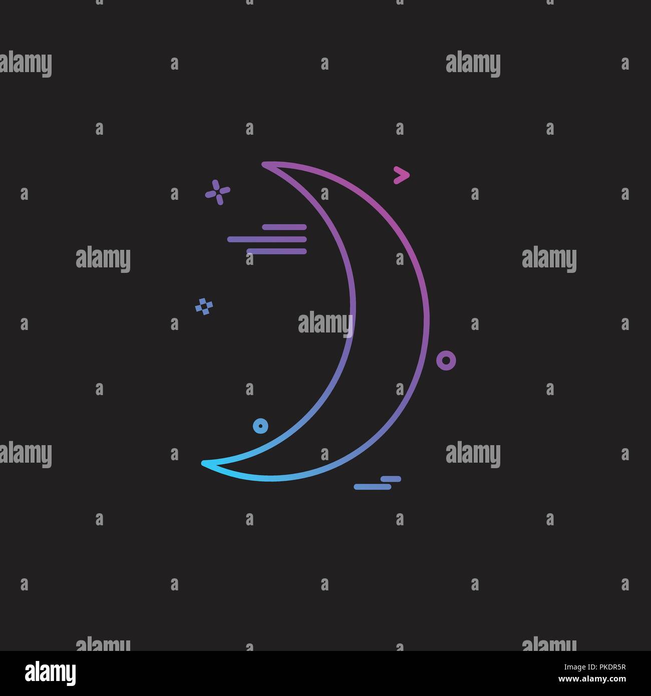 Crescent icon design vector Stock Vector Image & Art - Alamy