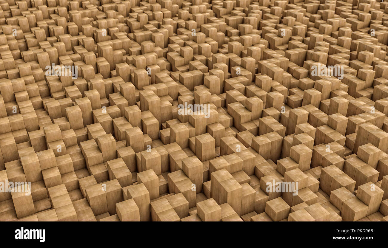 wood mosaic 3d rendering image Stock Photo - Alamy