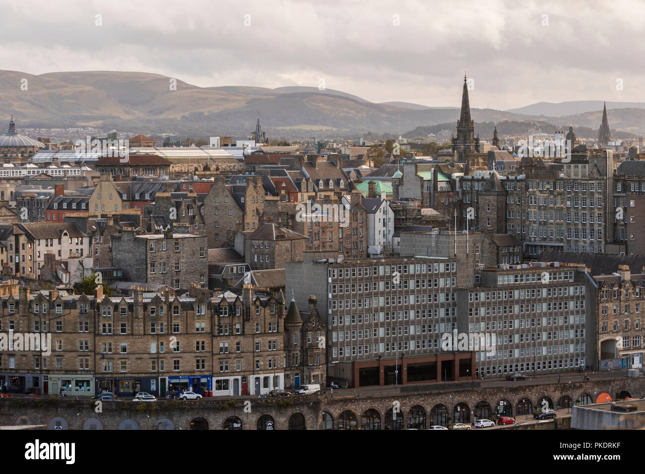 The Tron Kirk and Pentland Hills Edinburgh Skyline, Scotland Stock ...