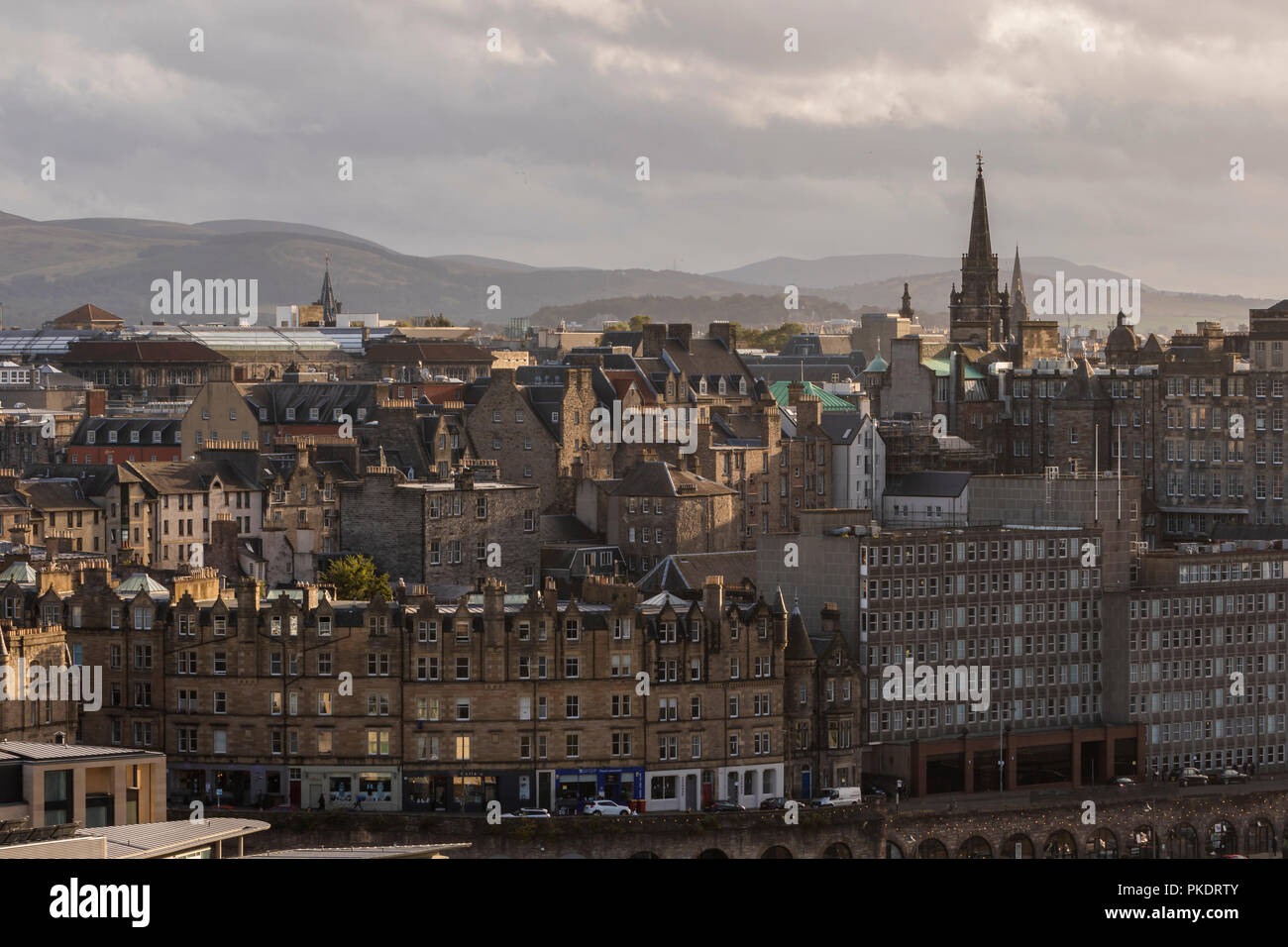 The Tron Kirk and Pentland Hills Edinburgh Skyline, Scotland Stock ...